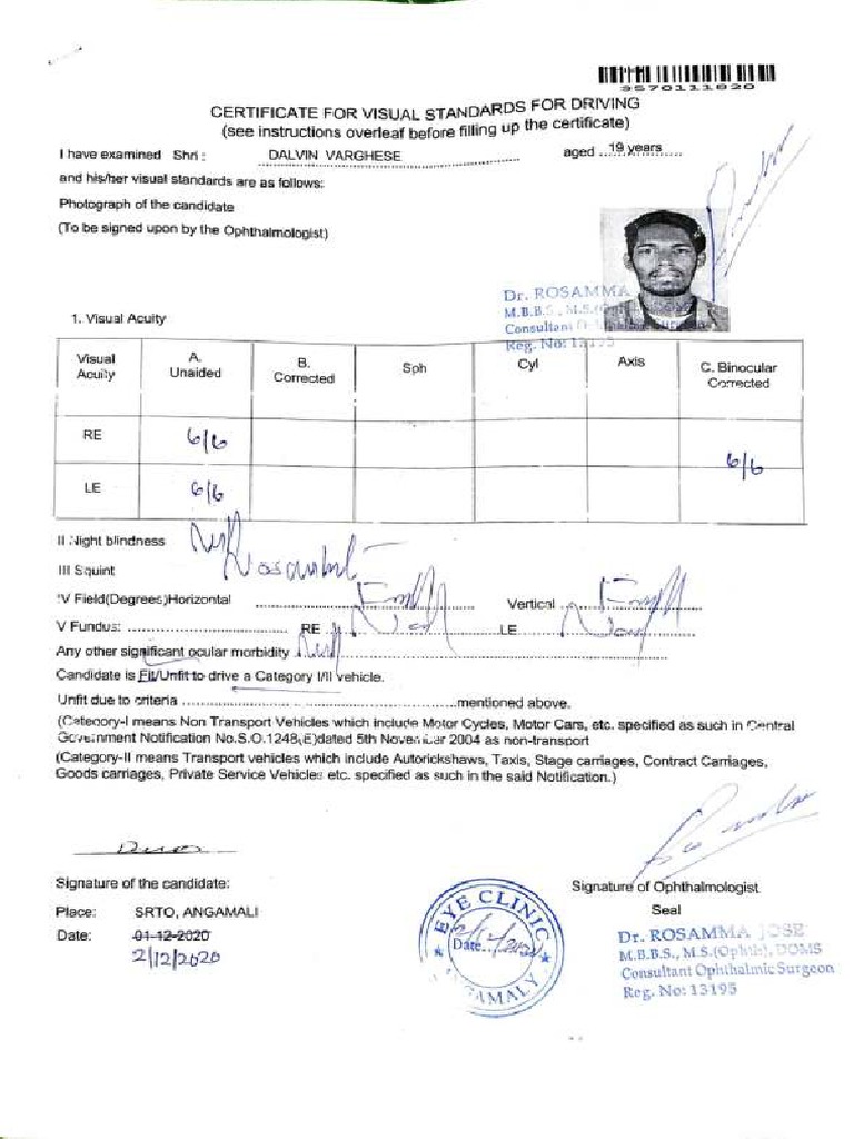 Eye Test | PDF | Senses | Medical Specialties