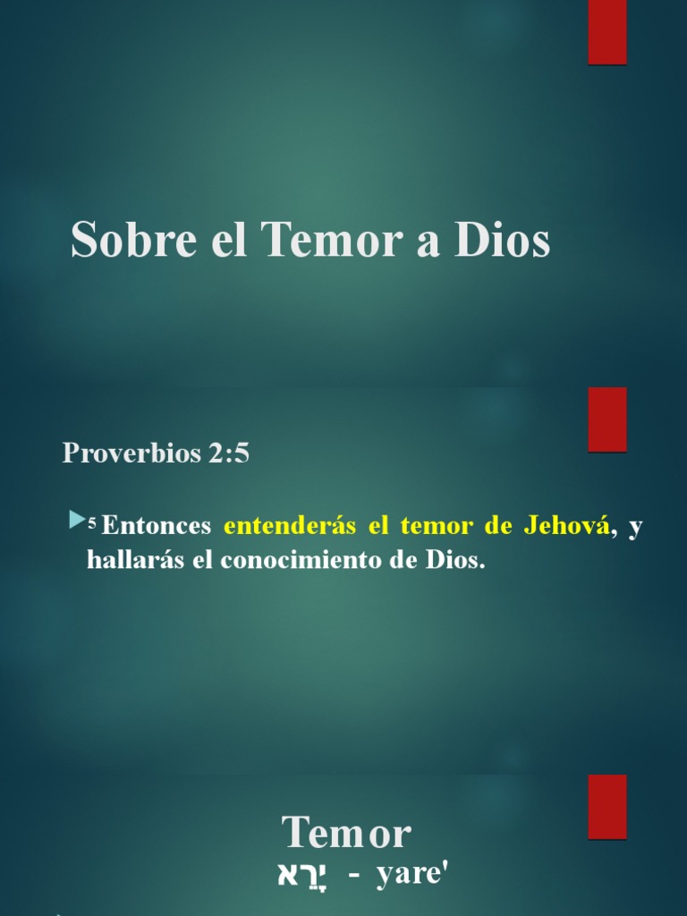 Entendiendo el Temor a Dios en Proverbios | PDF