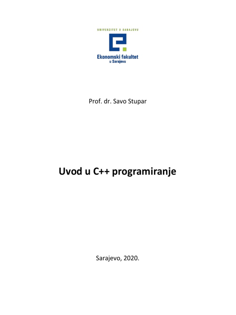 Uvod U C++ Programiranje | PDF