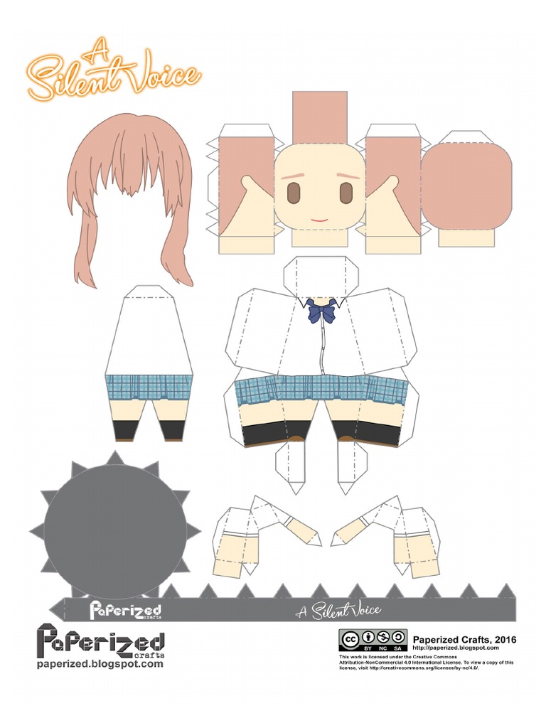 A Silent Voice - Shoko Nishimiya Papercraft | PDF