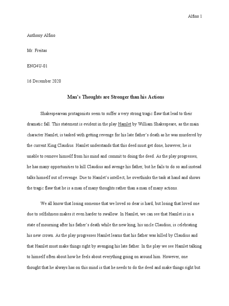 Hamlet Essay Grade 12 Eng | PDF | Hamlet