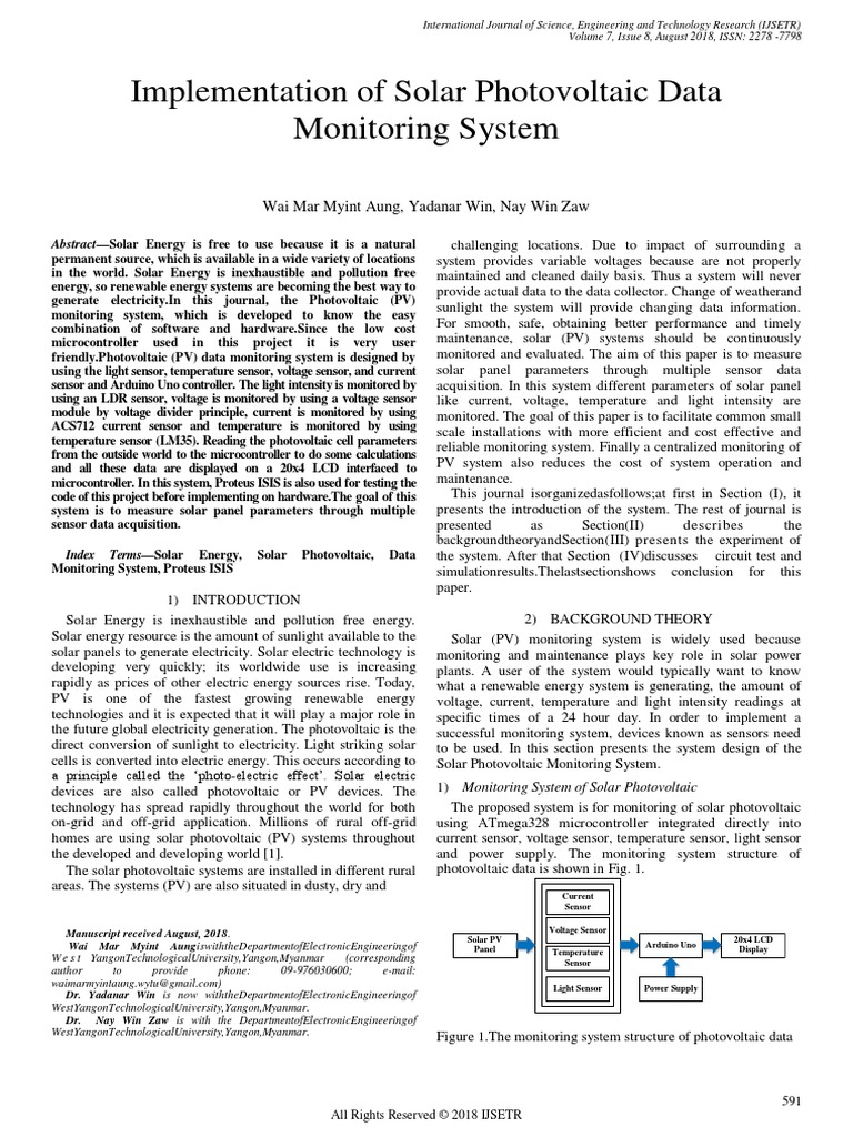 Solar Energy Measurement Using Arduino and Proteus Simulation | PDF ...