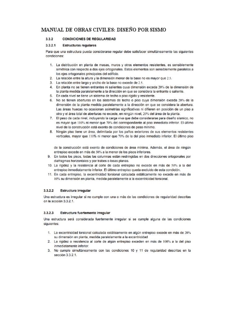 Criterios de Regularidad y Tipos de Análisis | PDF | Rigidez | Dimensión
