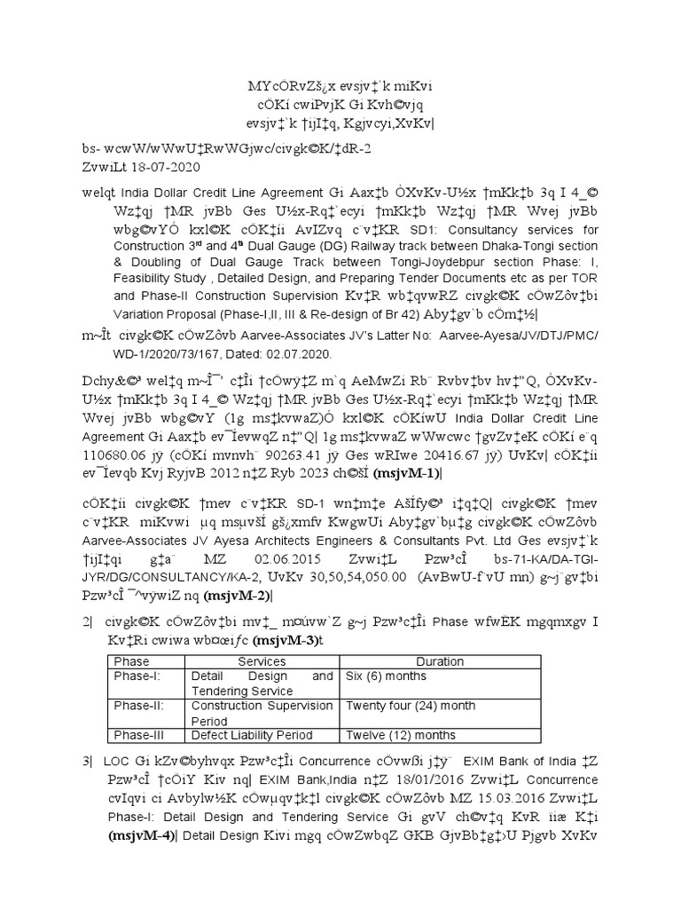 Variation Letter | PDF