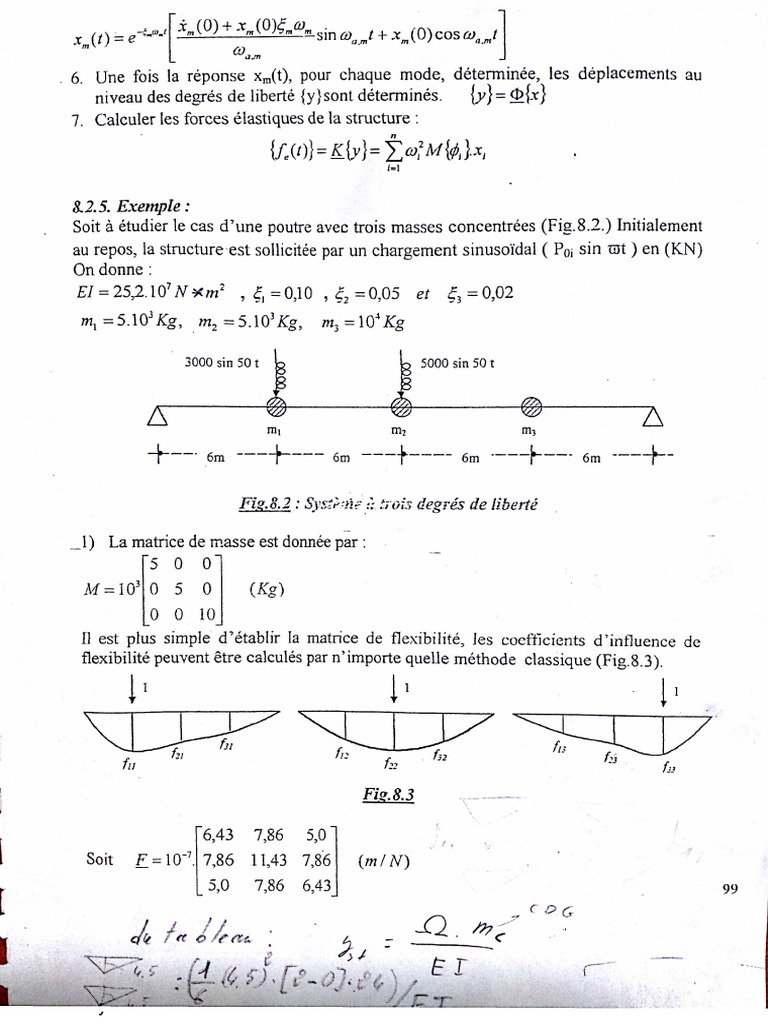 Dynamique Des Structures TD | PDF