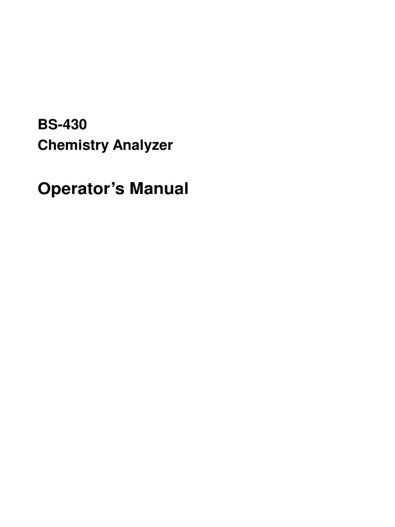 BS-430 Users Manual PDF | PDF | Electromagnetic Interference | Medical ...