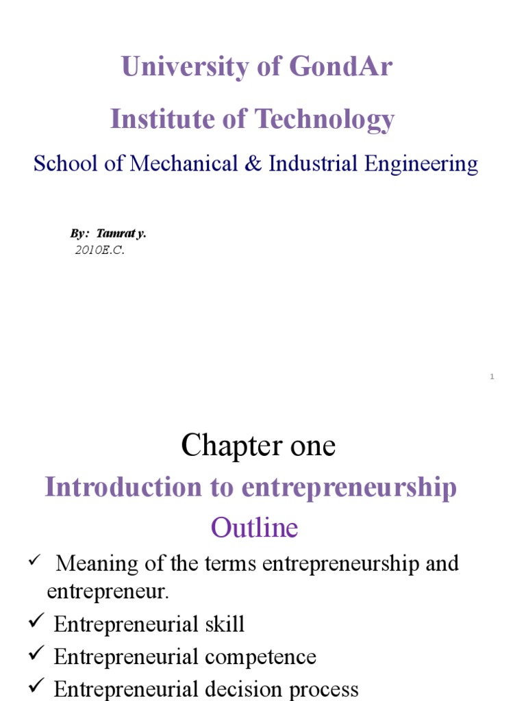Chapter 01 Entrepreneurship | PDF | Entrepreneurship | Creativity