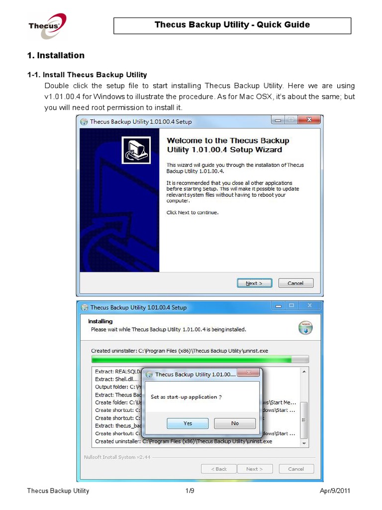 Thecus Backup Utility - Quick Guide | Download Free PDF | Backup ...