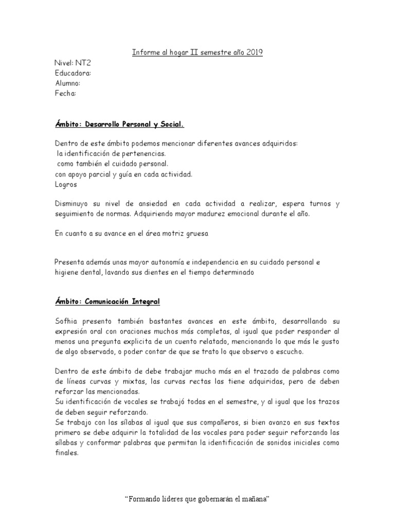 Informe Cualitativo Kinder | Descargar gratis PDF | Ciencia cognitiva ... Informe Cualitativo Kinder | Descargar gratis PDF | Ciencia cognitiva ...
