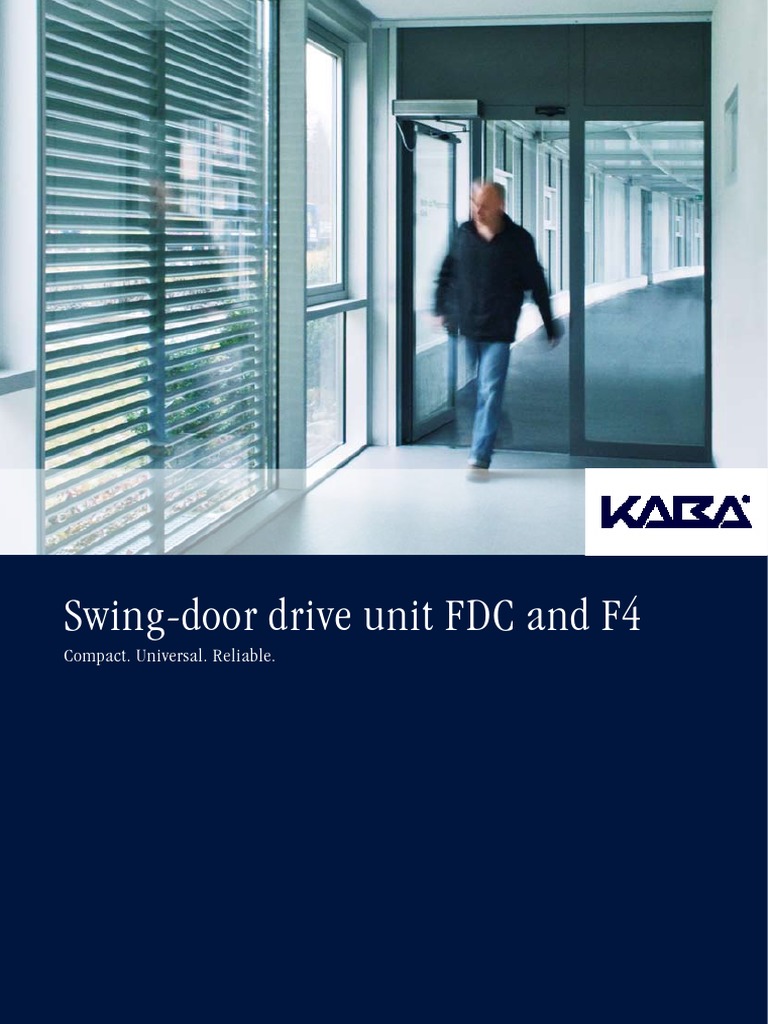 Swing-Door Drive Unit FDC and F4: Compact. Universal. Reliable | PDF ...