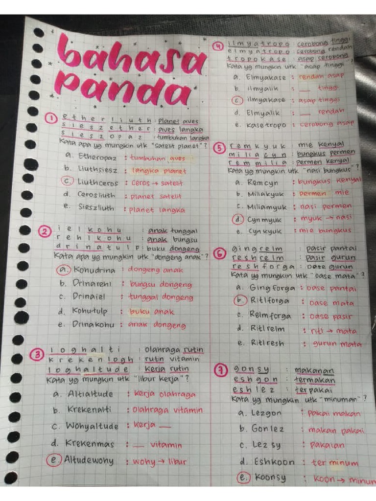 Bahasa Panda Part 1 | PDF