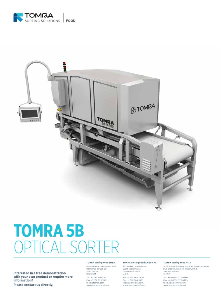 Optimize Food Safety & Quality with the TOMRA 5B Optical Sorter | PDF ...