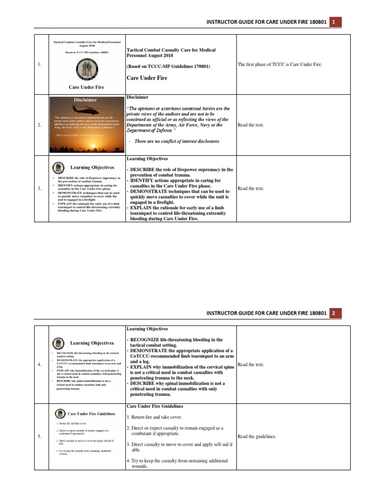 Tactical Combat Casualty Care Guide | PDF | Military | Military Science