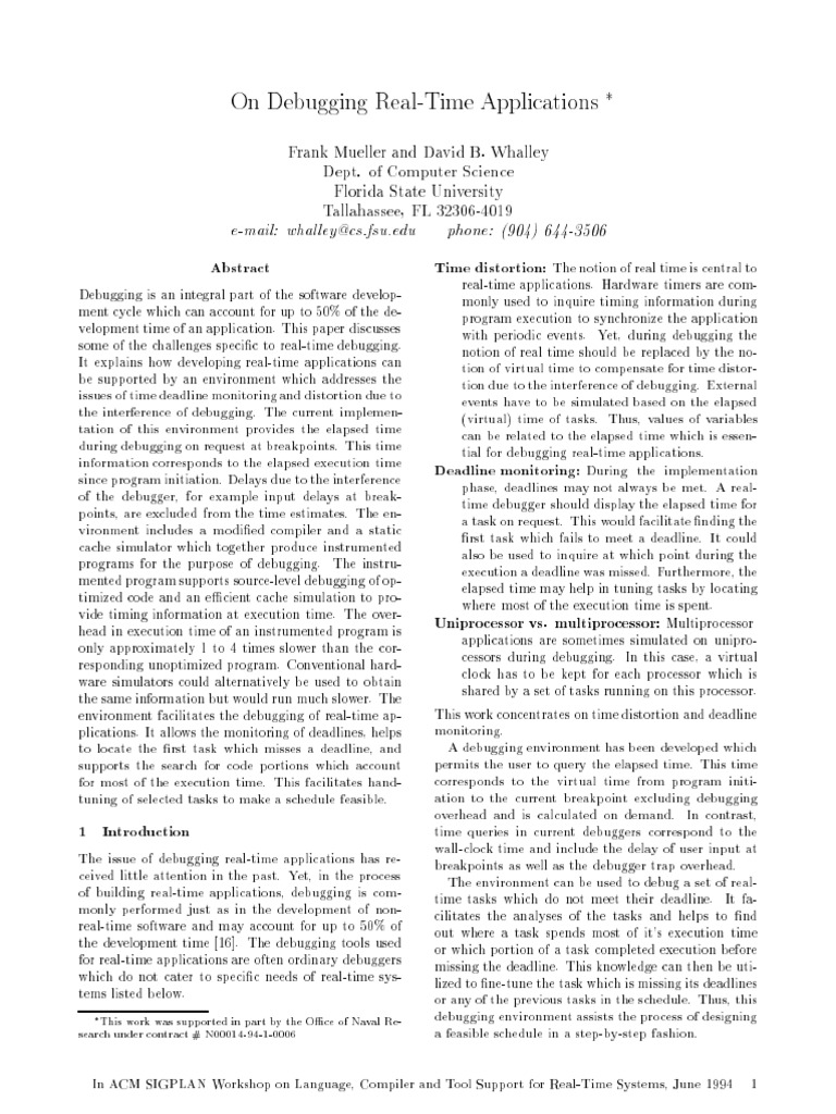 On Debugging Real-Time Applications | PDF | Debugging | Cpu Cache