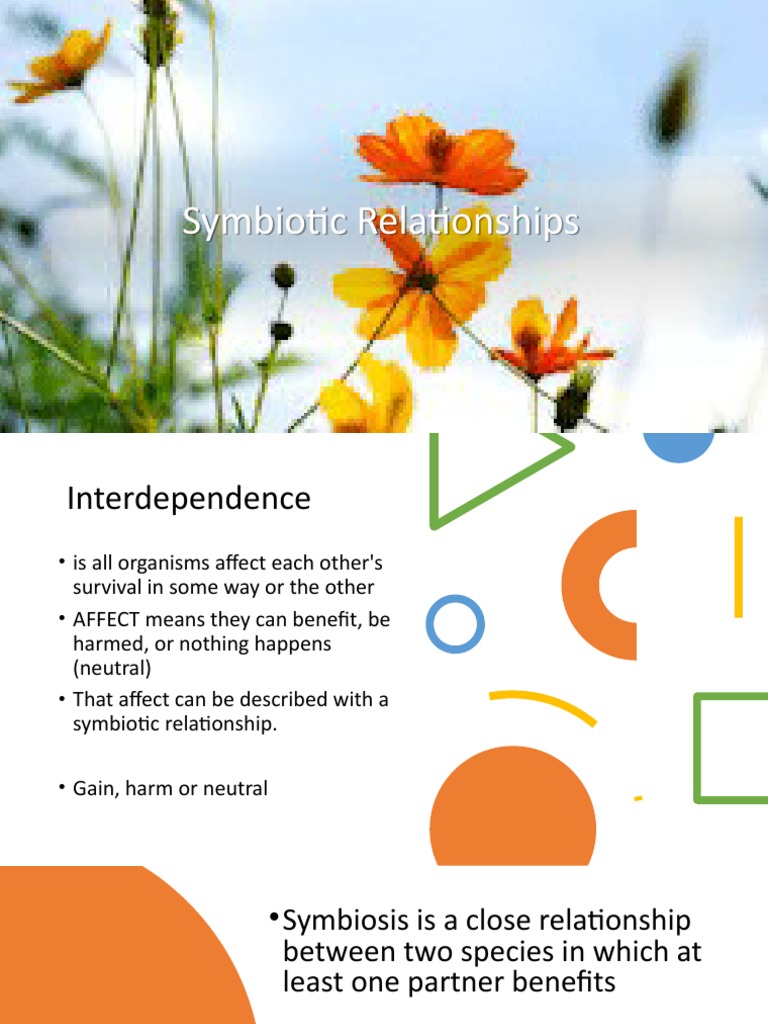 Symbiotic Relationships | PDF | Symbiosis | Community Ecology