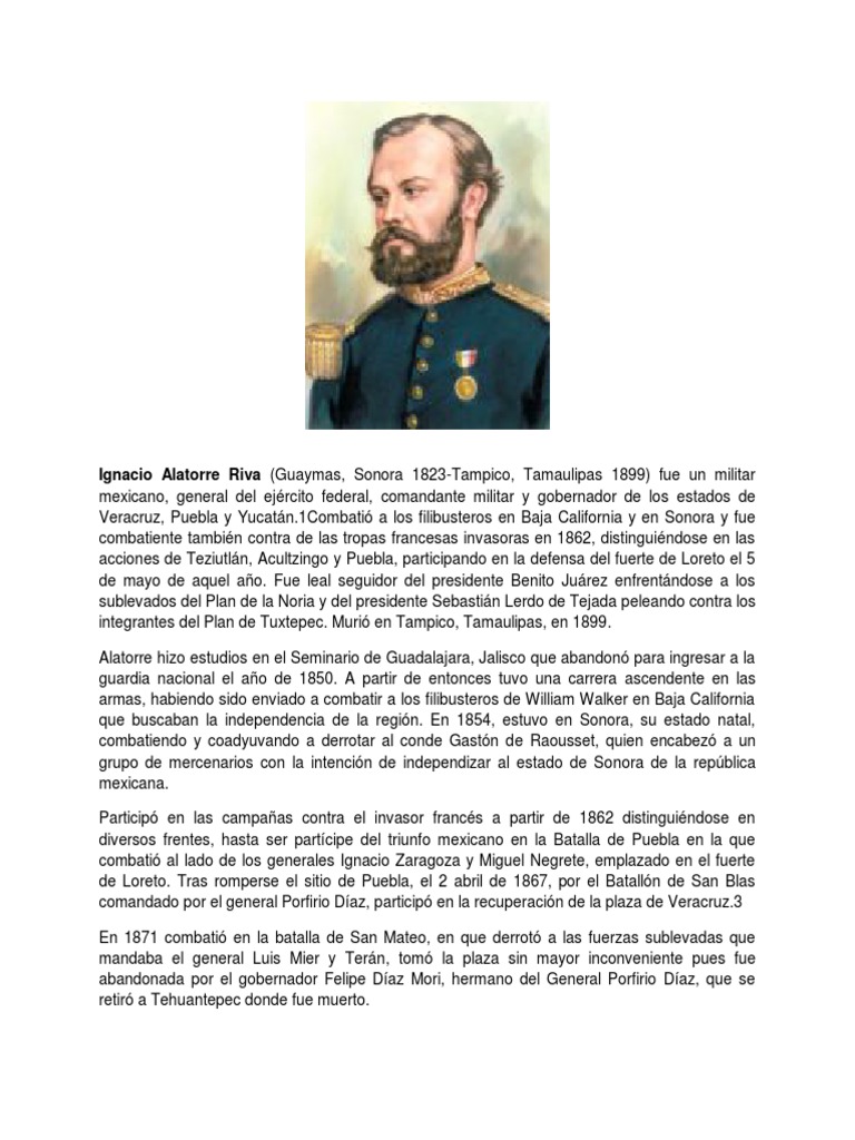 Alatorre Ignacio General Mexicano 1742 | PDF