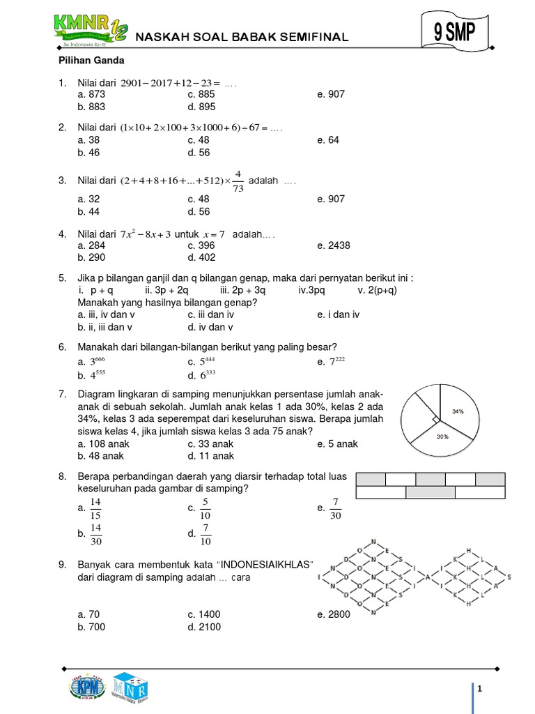 Semi Final KMNR 12 Kelas 9 | PDF