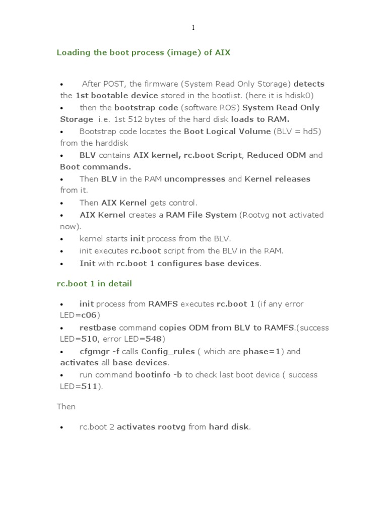 Aix Boot Process | PDF | Booting | Computer Engineering