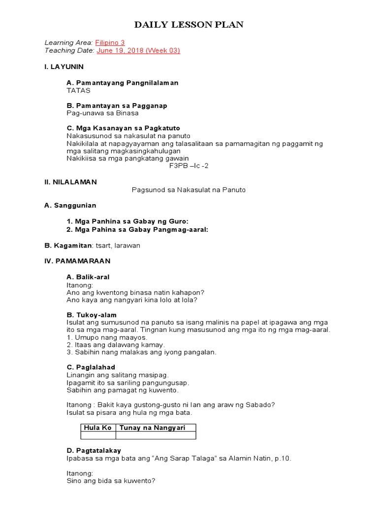 Filipino DLL | PDF