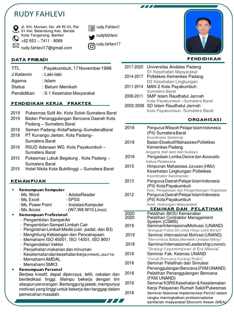 CV Rudy Fahlevi Dan Certificate | PDF