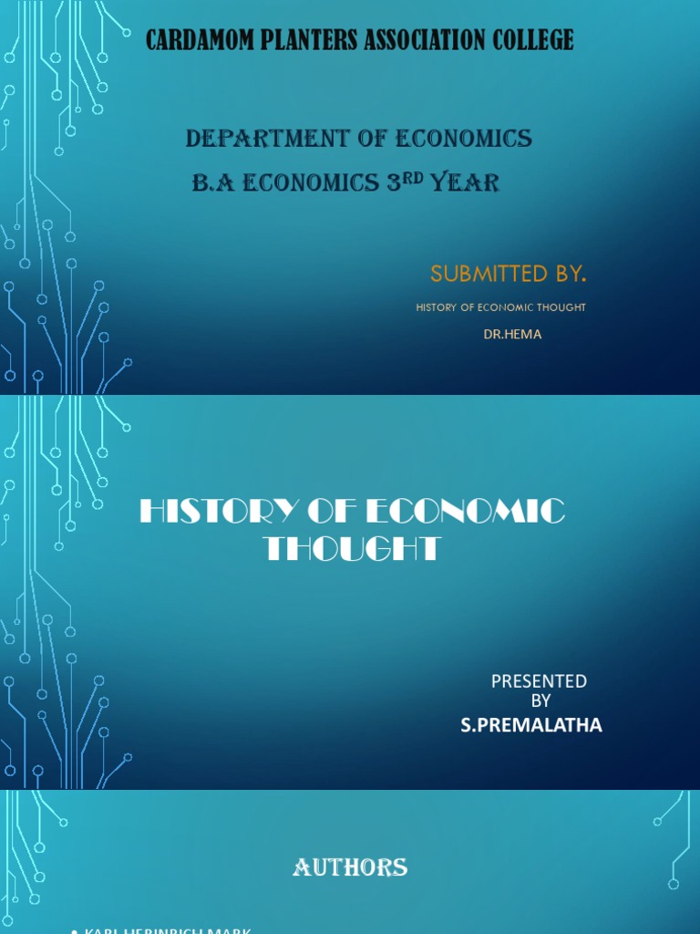 A Brief History of Key Figures and Theories in Economic Thought ...