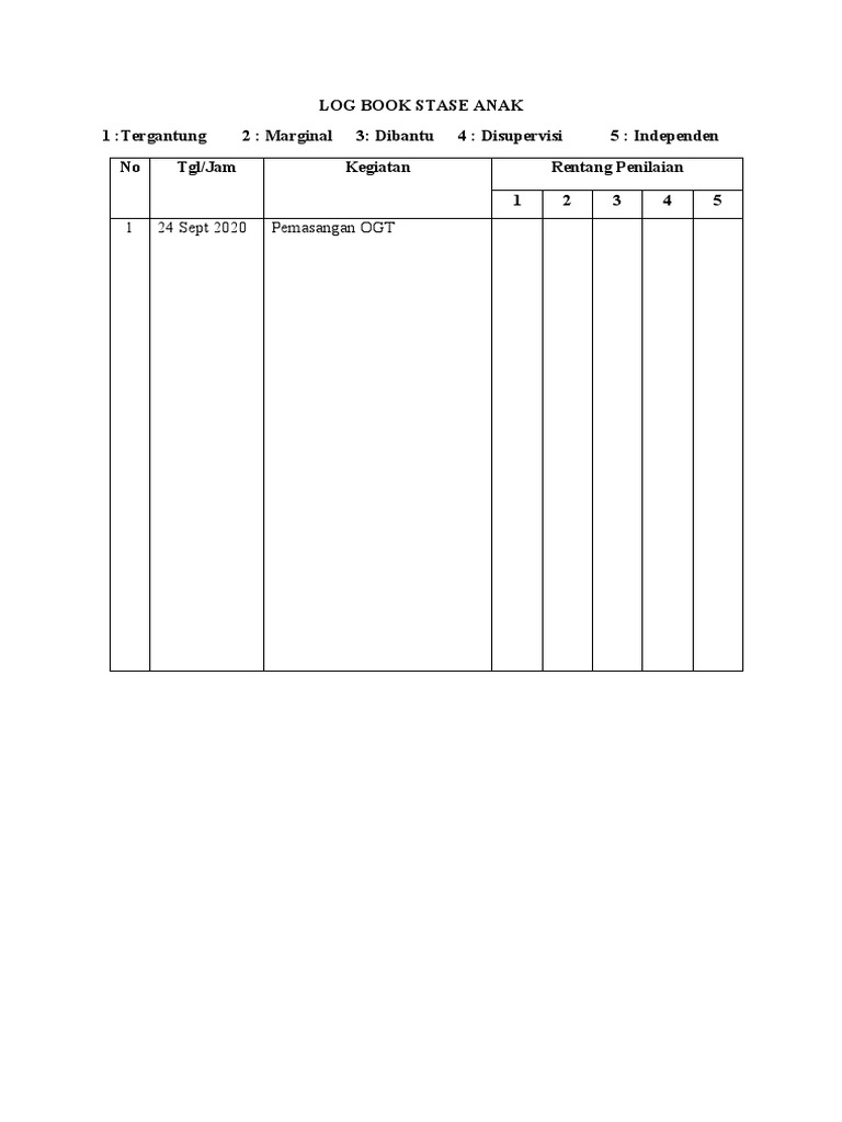 Log Book Stase Anak | PDF