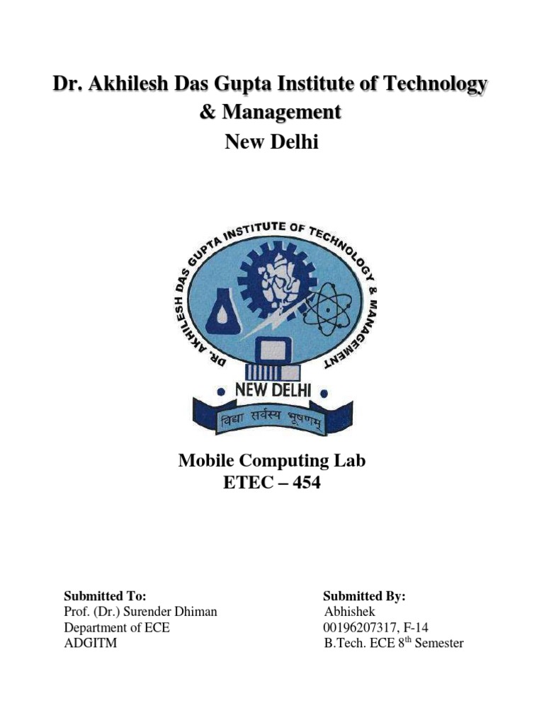 Dr. Akhilesh Das Gupta Institute of Technology & Management: Mobile ...