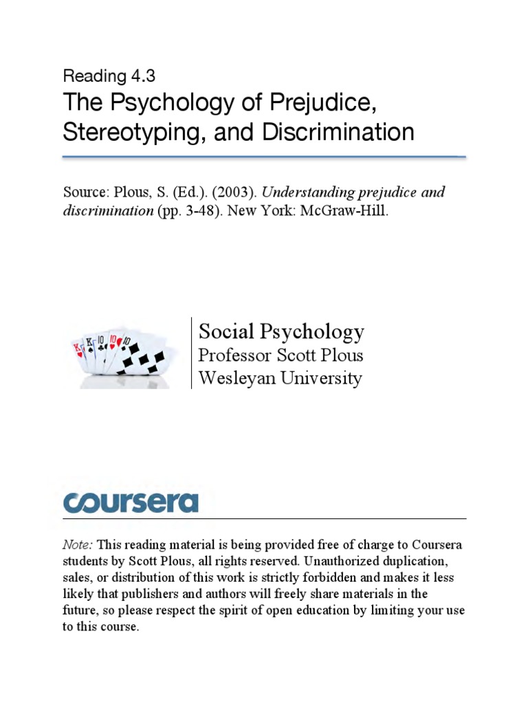 Reading4-3-Plous The Psy of Prejudice, Stereotyping and Discrimination ...