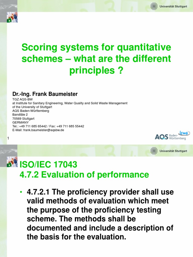 Scoring Systems For Quantitative Schemes - What Are The Different ...