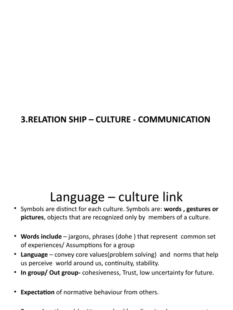 Communication and Culture-Master - 3 | PDF | Nonverbal Communication ...