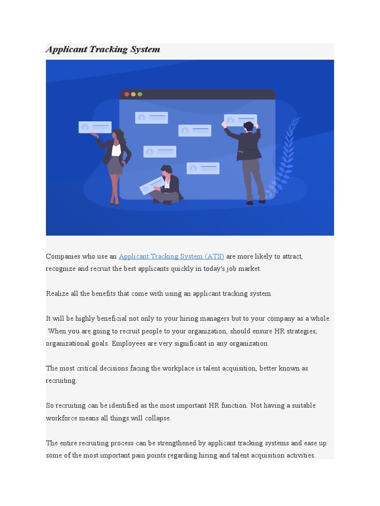 Applicant Tracking System | PDF | Recruitment | Economies