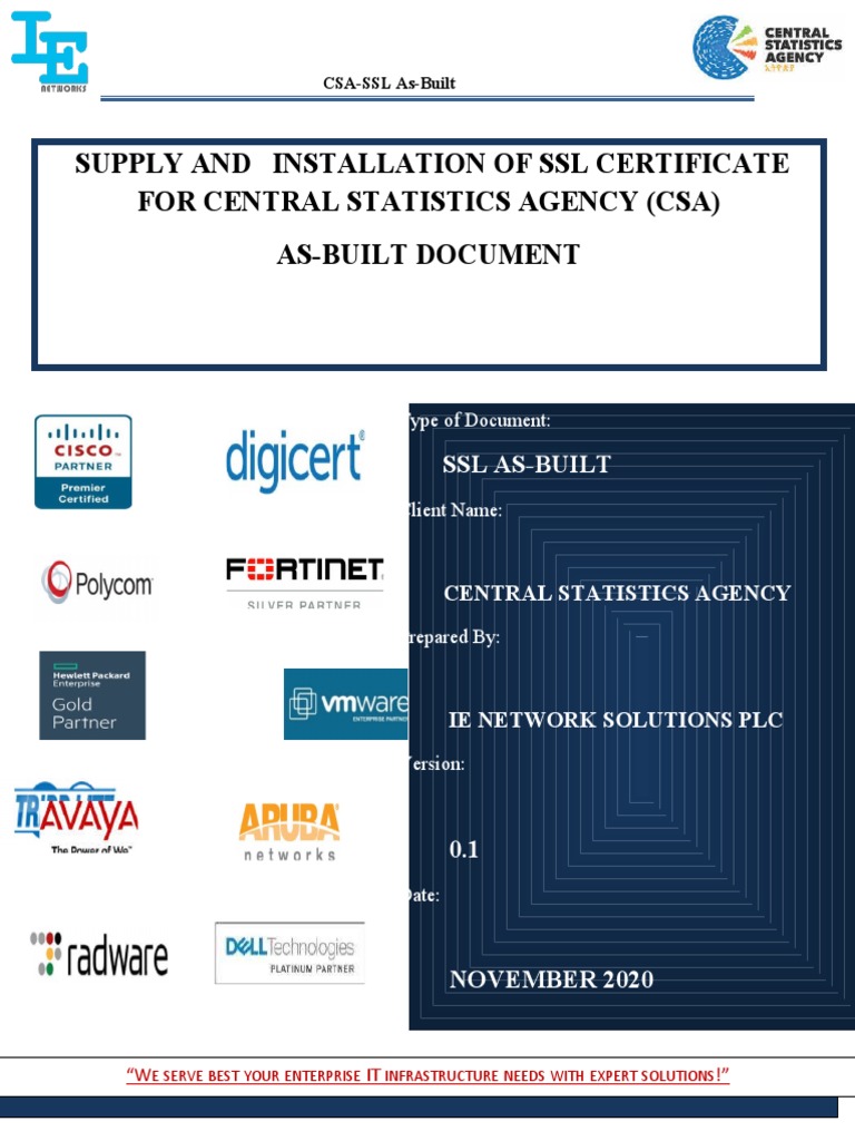 Supply and Installation of SSL Certificate For Central Statistics ...