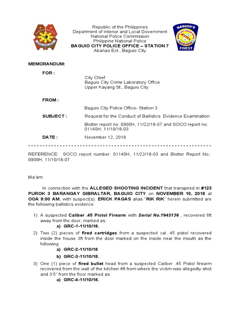 FINAL-REQUEST-LETTER (1) .docxBALLISTICS | PDF | Ammunition | Projectiles