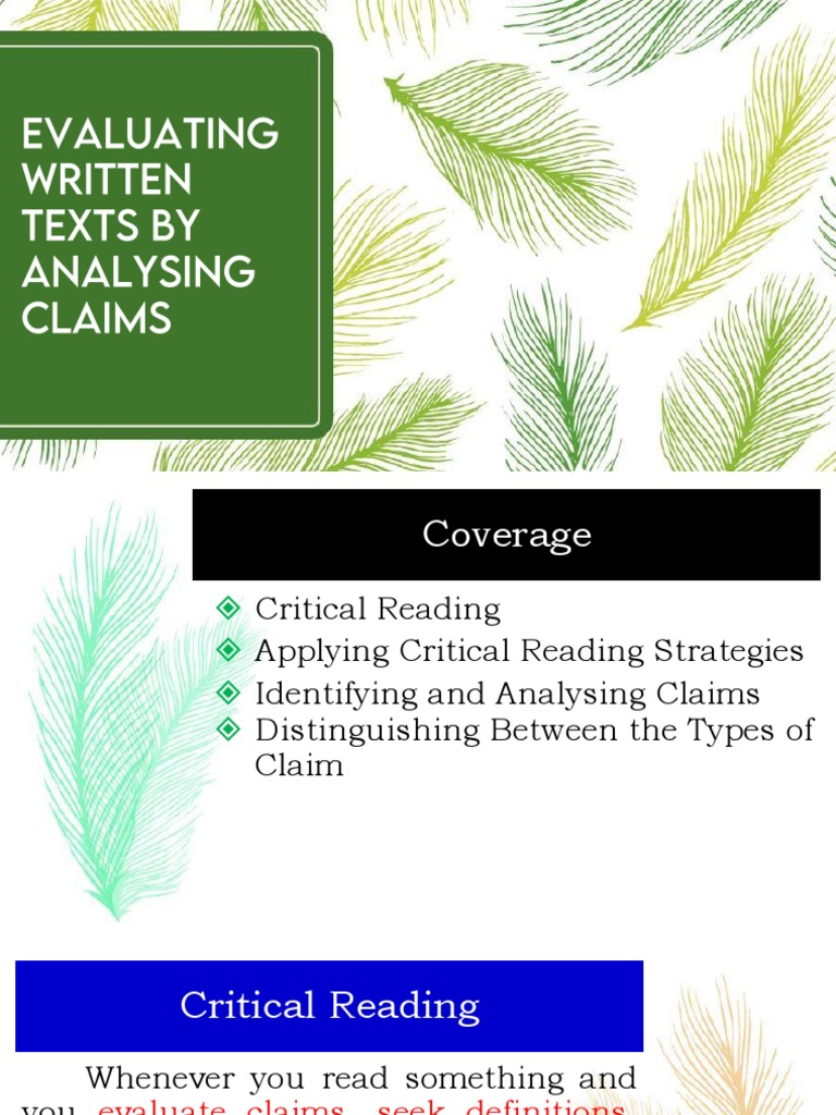 Critical Reading Strategies: Distinguishing Between Explicit and ...