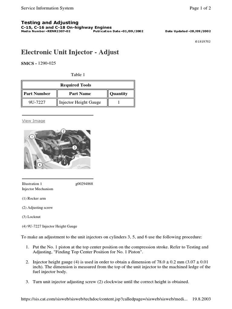 Injector Adjust - PDF | PDF | Fuel Injection | Engines