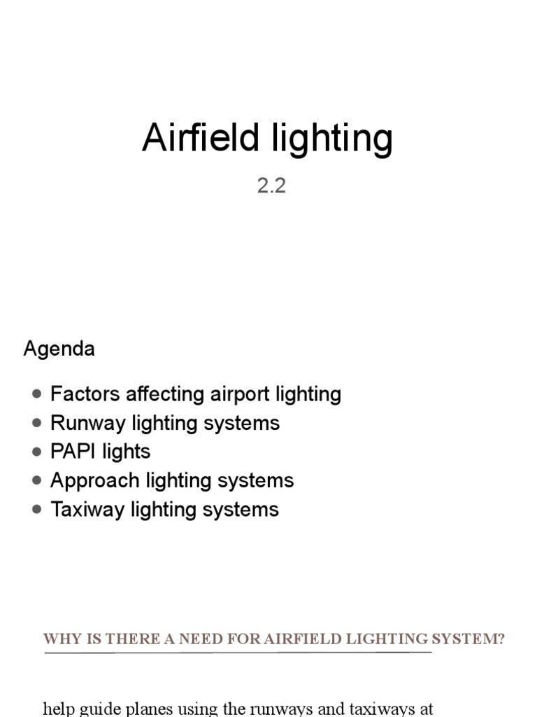 Airfield Lighting | PDF | Airport | Transport Infrastructure