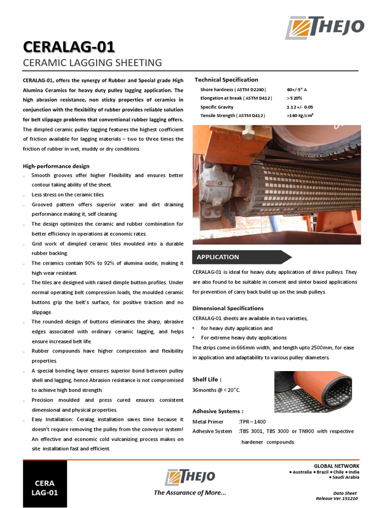 High-Performance Ceramic Pulley Lagging | PDF | Belt (Mechanical ...