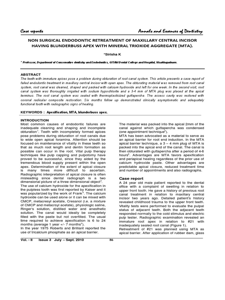Case Reports Annals and Essences of Dentistry | PDF | Mouth | Dentistry
