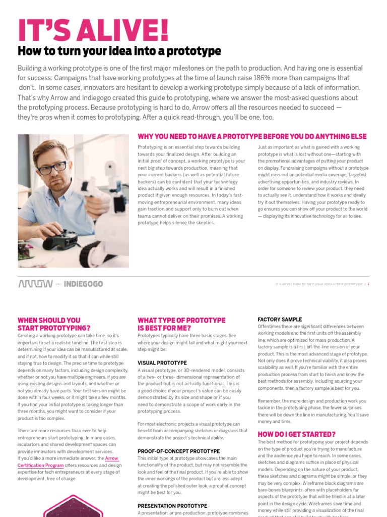 It'S Alive!: How To Turn Your Idea Into A Prototype | PDF | Prototype ...