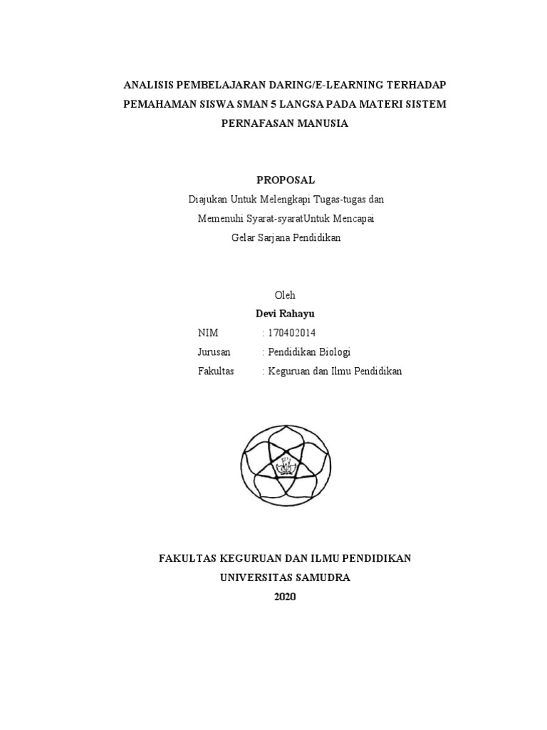 Proposal Devi Materi Sistem Pernafasan | PDF