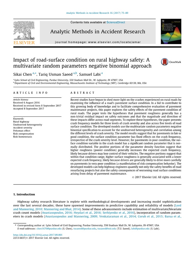 Impact of Road-Surface Condition On Rural Highway Safety - A Multivariate Random Parameters ...