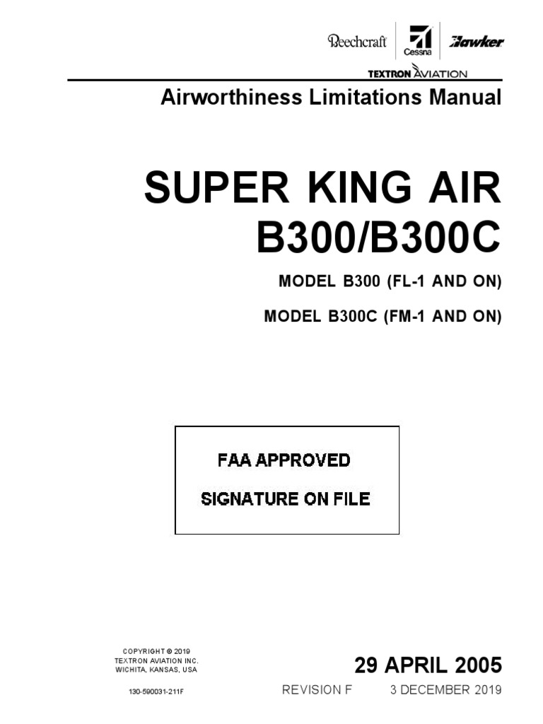 Airworthiness Limitations Manual | PDF | Federal Aviation ...