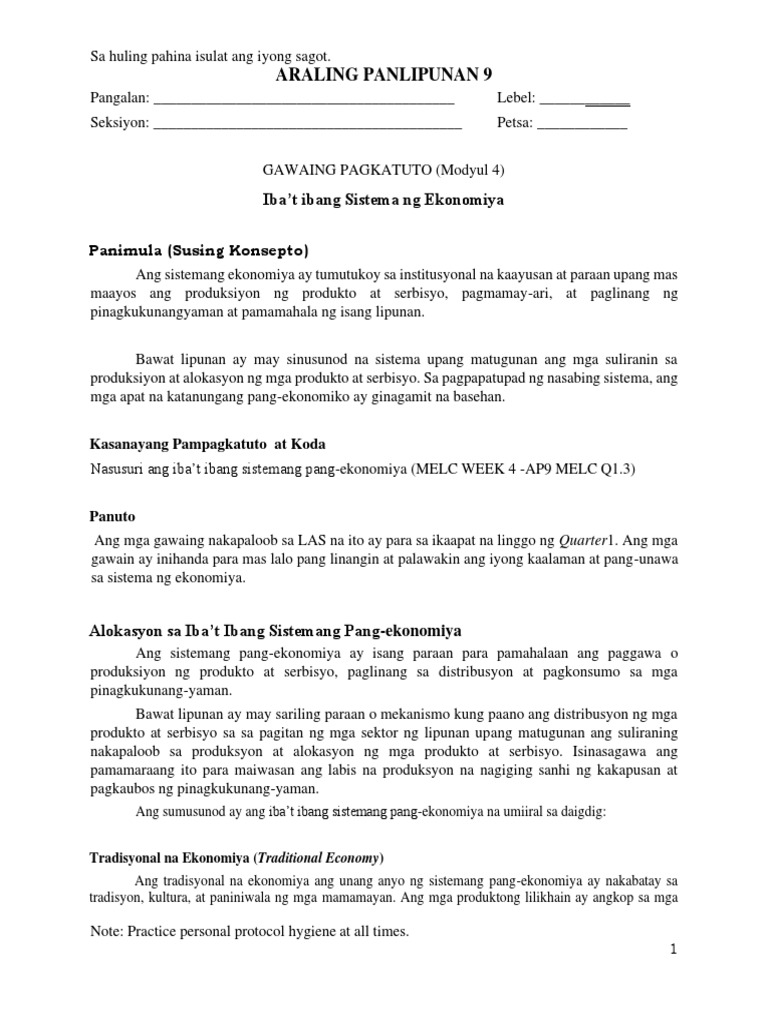 Grade 9 AP LAS | PDF