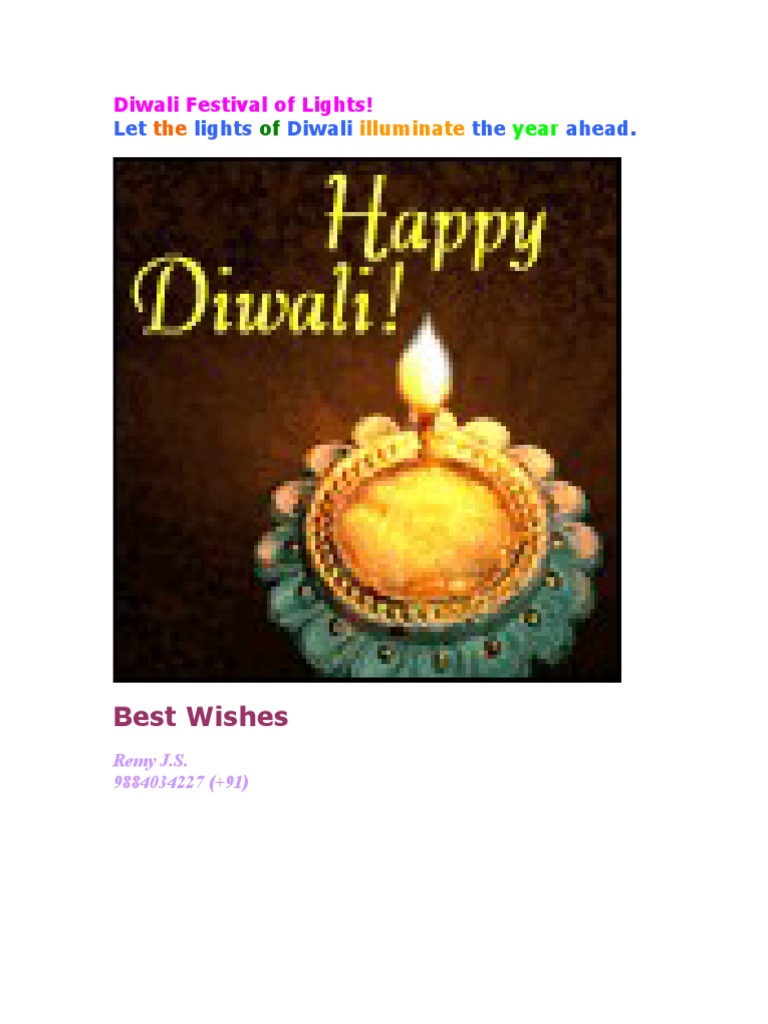 Diwali Festival Wishes Poster | PDF
