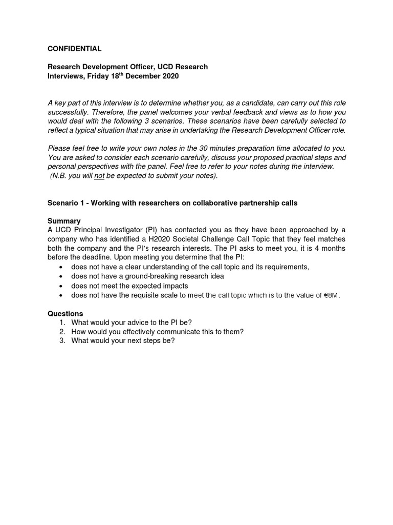 RDO Interview Scenarios - Final | PDF | Cognition | Energy And Resource