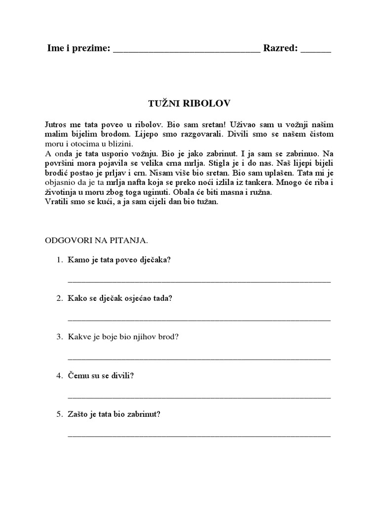 Čitanje S Razumijevanjem - 2NL - Mimi | PDF