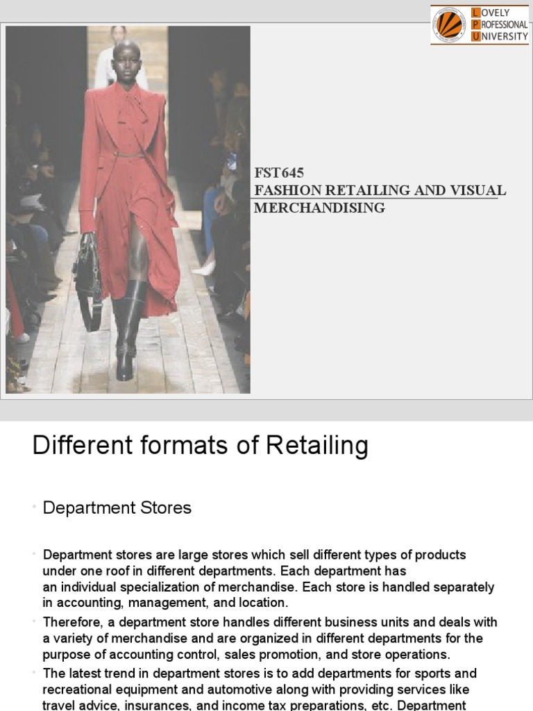 Fashion Retailing and Visual Merchandising | PDF | Department Store | Retail