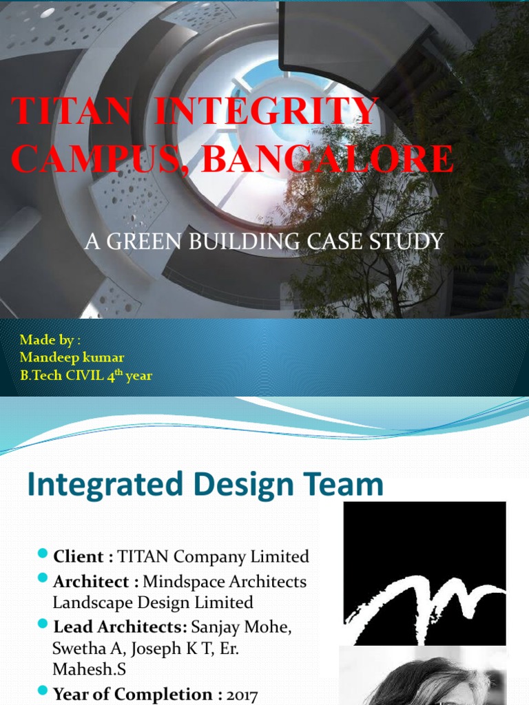 Titan Integrity Campus, Bangalore: A Green Building Case Study | PDF ...