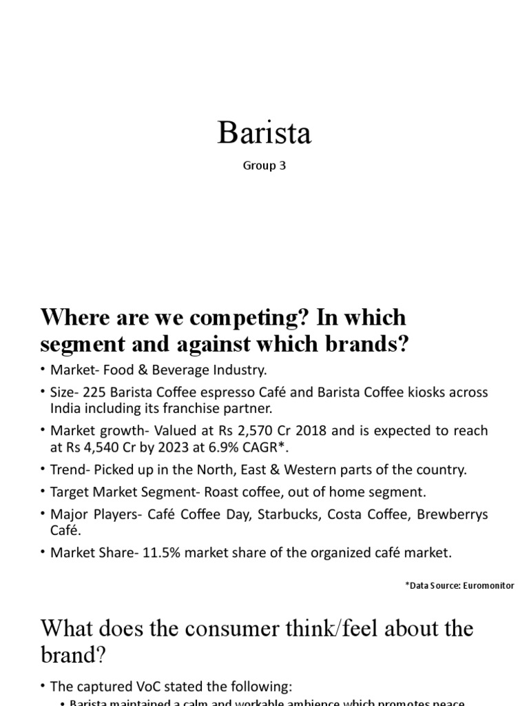 Barista PPT - Group 3 | PDF