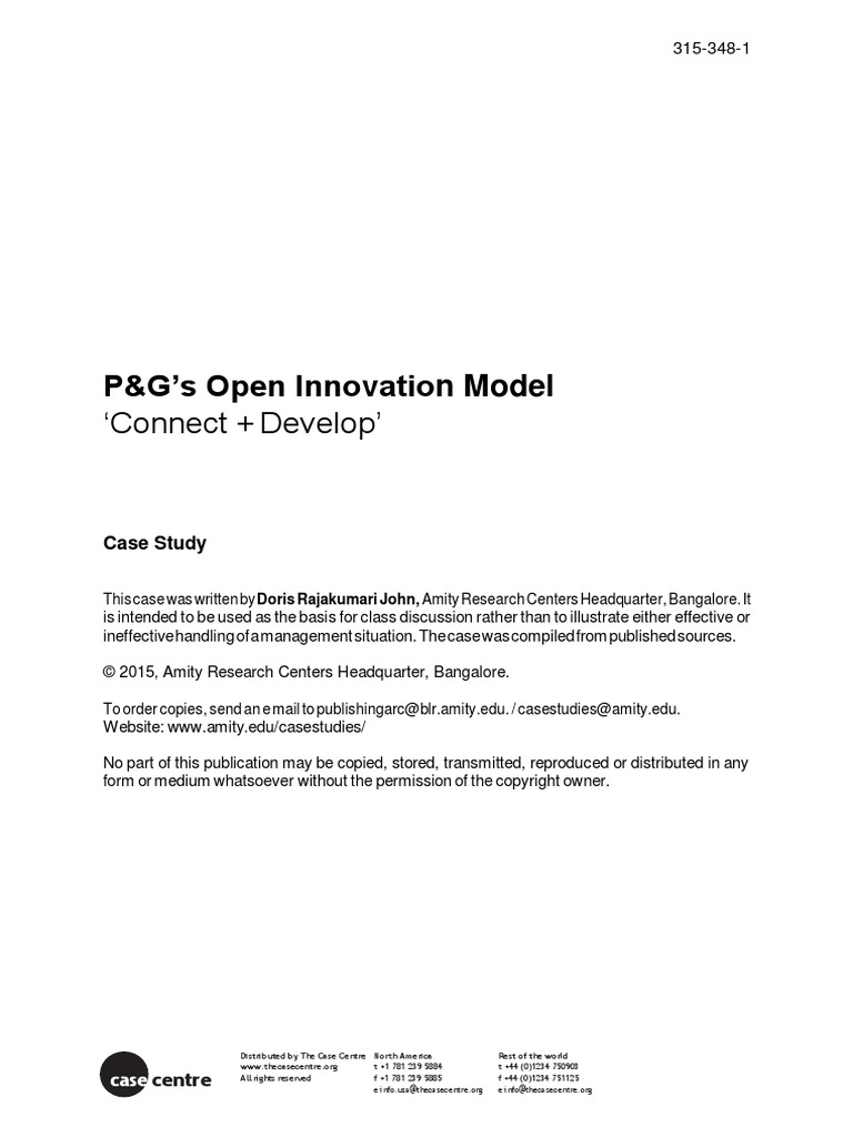 P&G's Open Innovation | PDF | Procter & Gamble | Innovation
